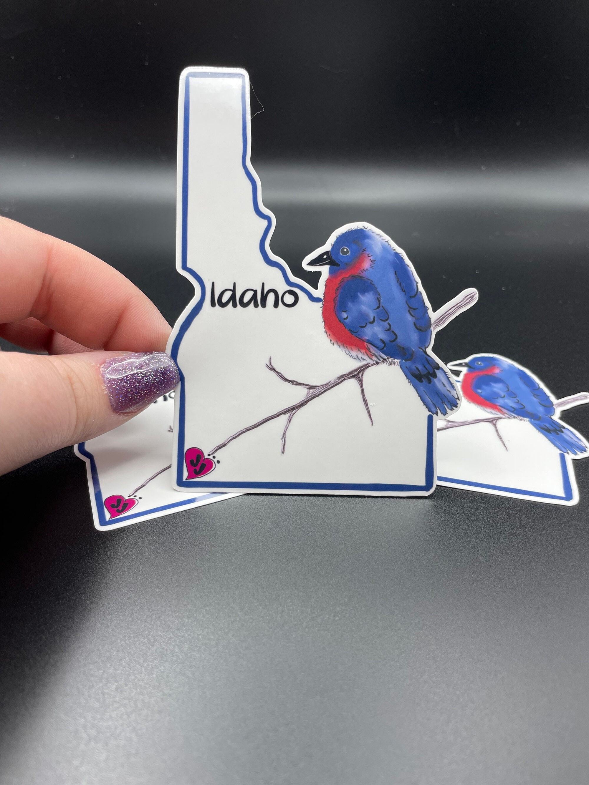 Idaho State Outline Sticker - Blue Bird | JaeJoLe-Creations Stationery ...