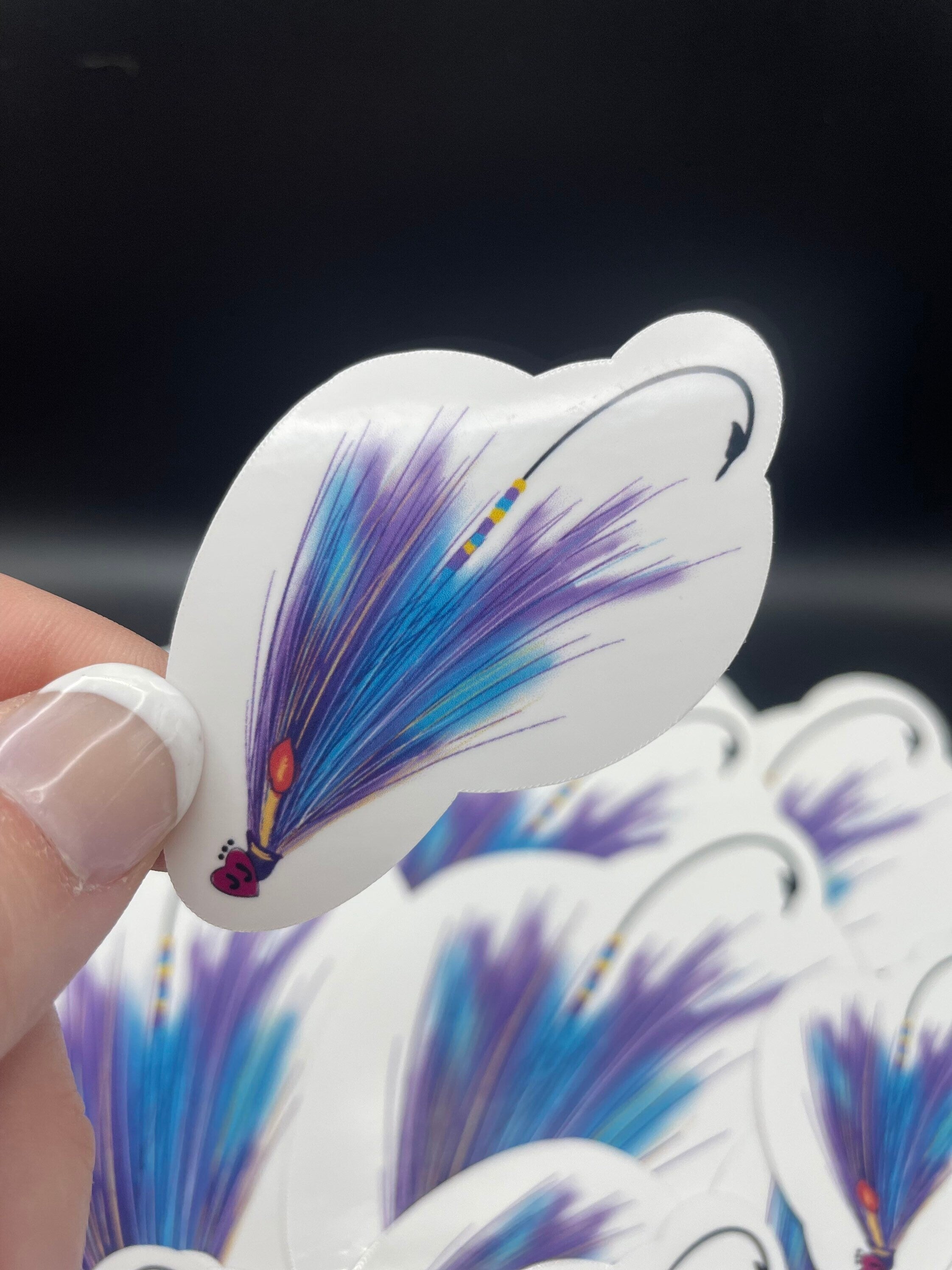 Fly Fishing Lure Sticker | JaeJoLe-Creations Stationery Gifts